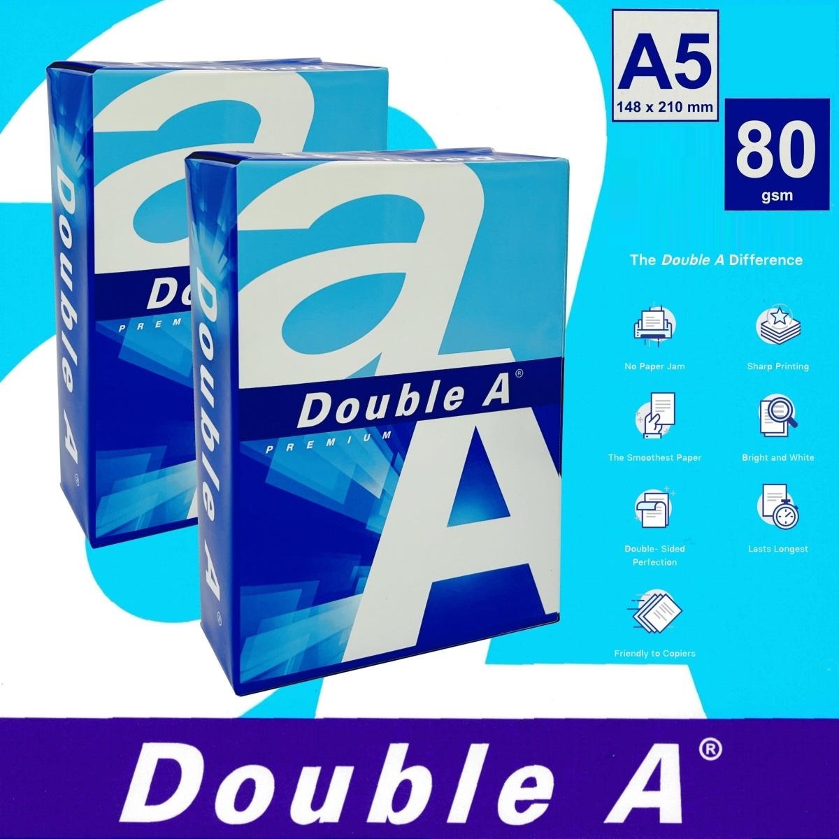 Double A 影印紙 A5 80gsm 原箱10拈