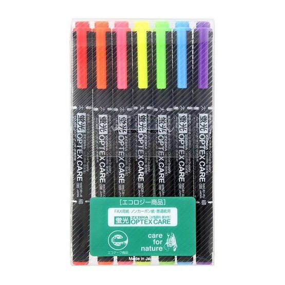 Zebra 斑馬牌 Optex Care套庄螢光筆7色 WKCR1-7C