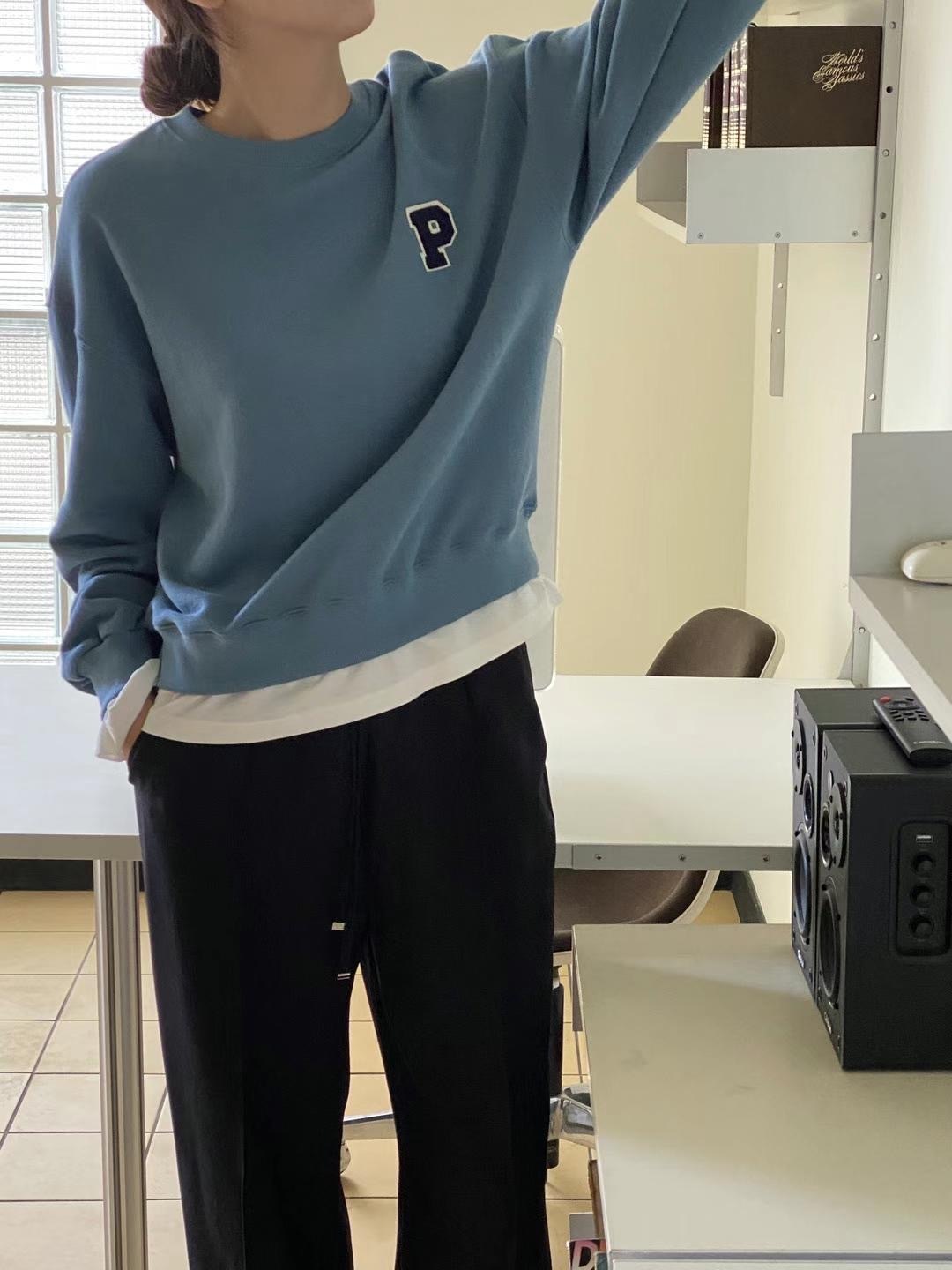 P字假兩件衛衣 (3色)