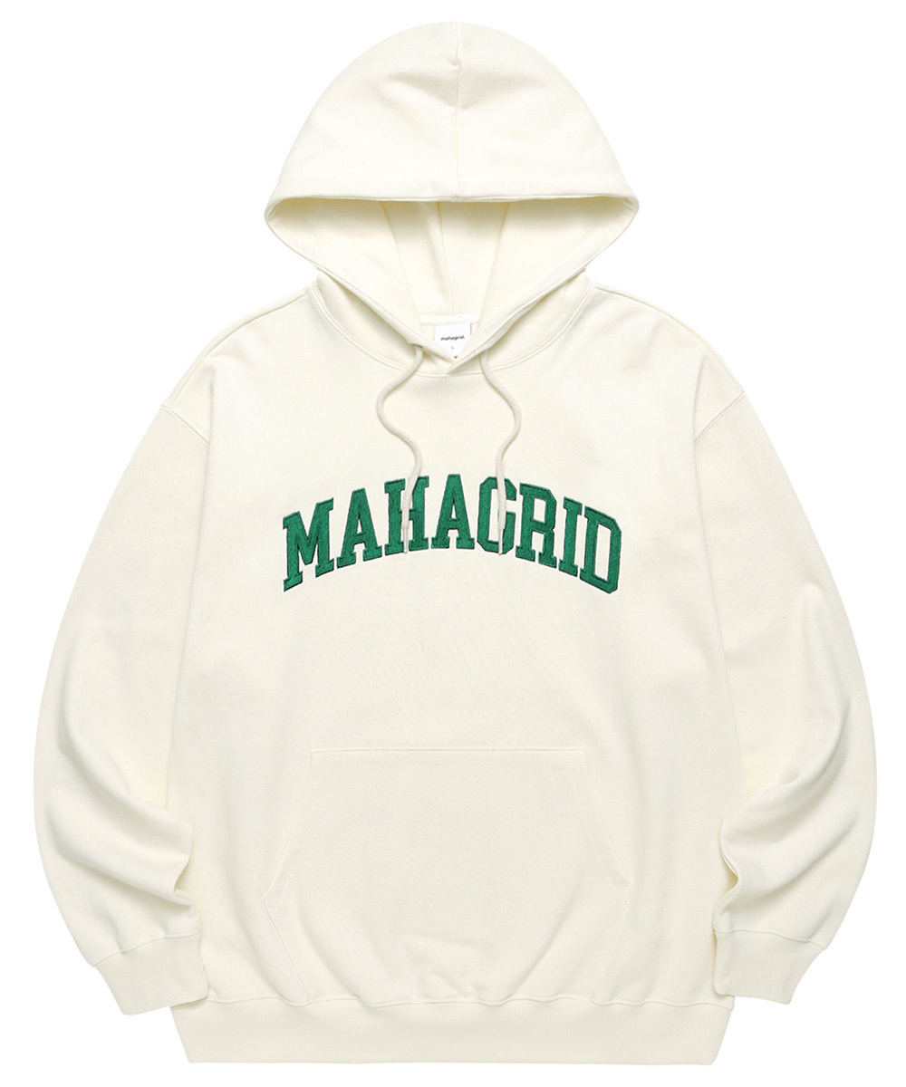 Mahagrid VARSITY LOGO HOODIE[CREAM]