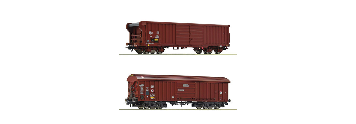 Roco 76020 HO規 goods wagons DB/SBB 貨車.2輛