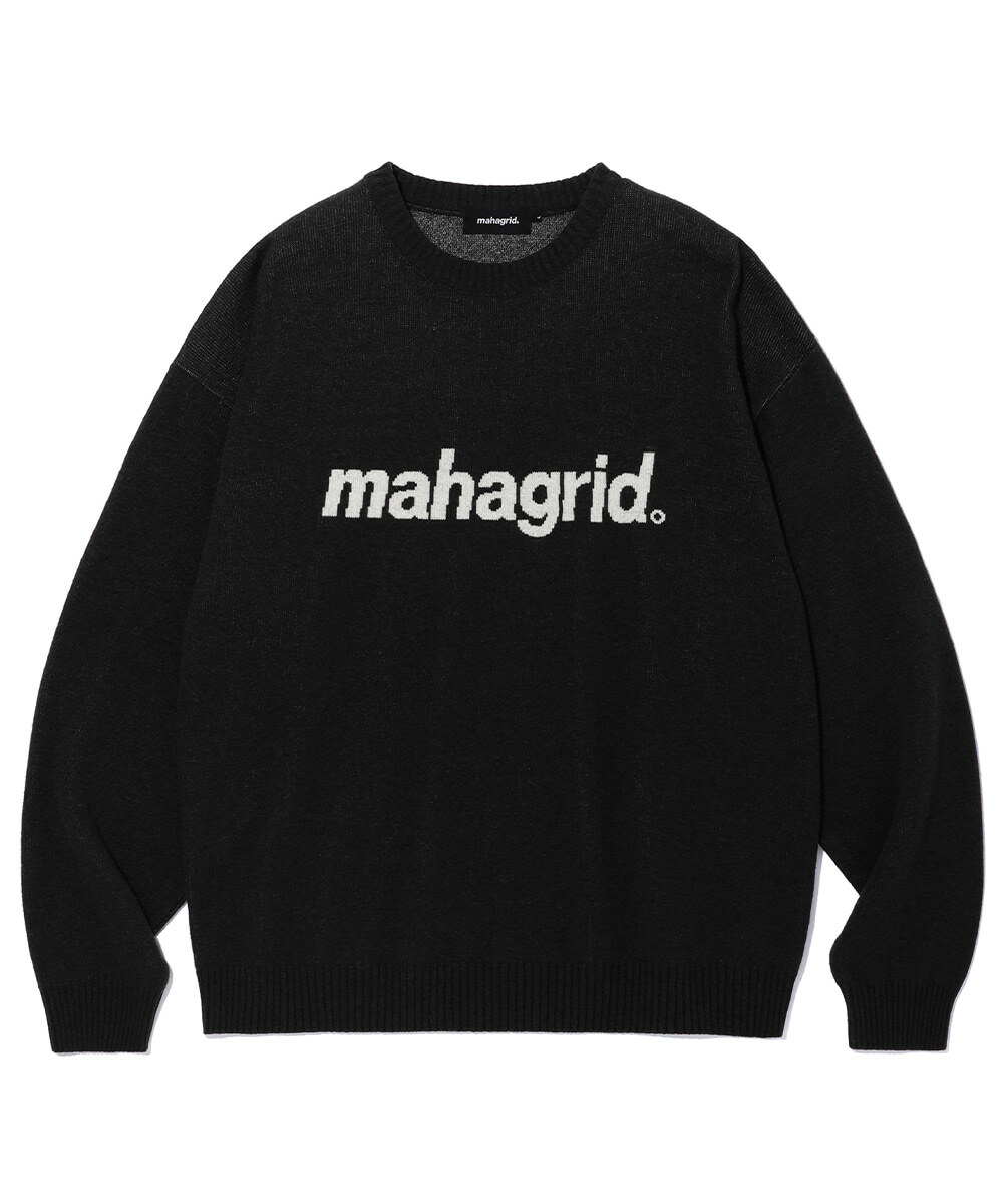 Mahagrid BASIC LOGO KNIT SWEATER[BLACK]