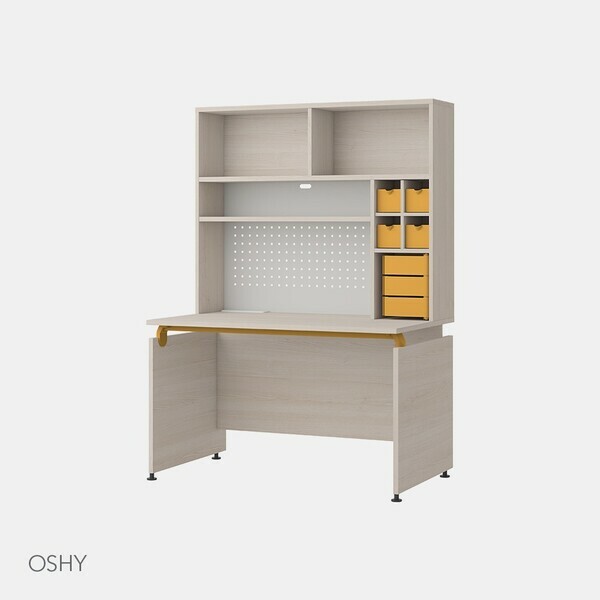 Roy 1200W/1400W 3-Story Side Panel Desk Set