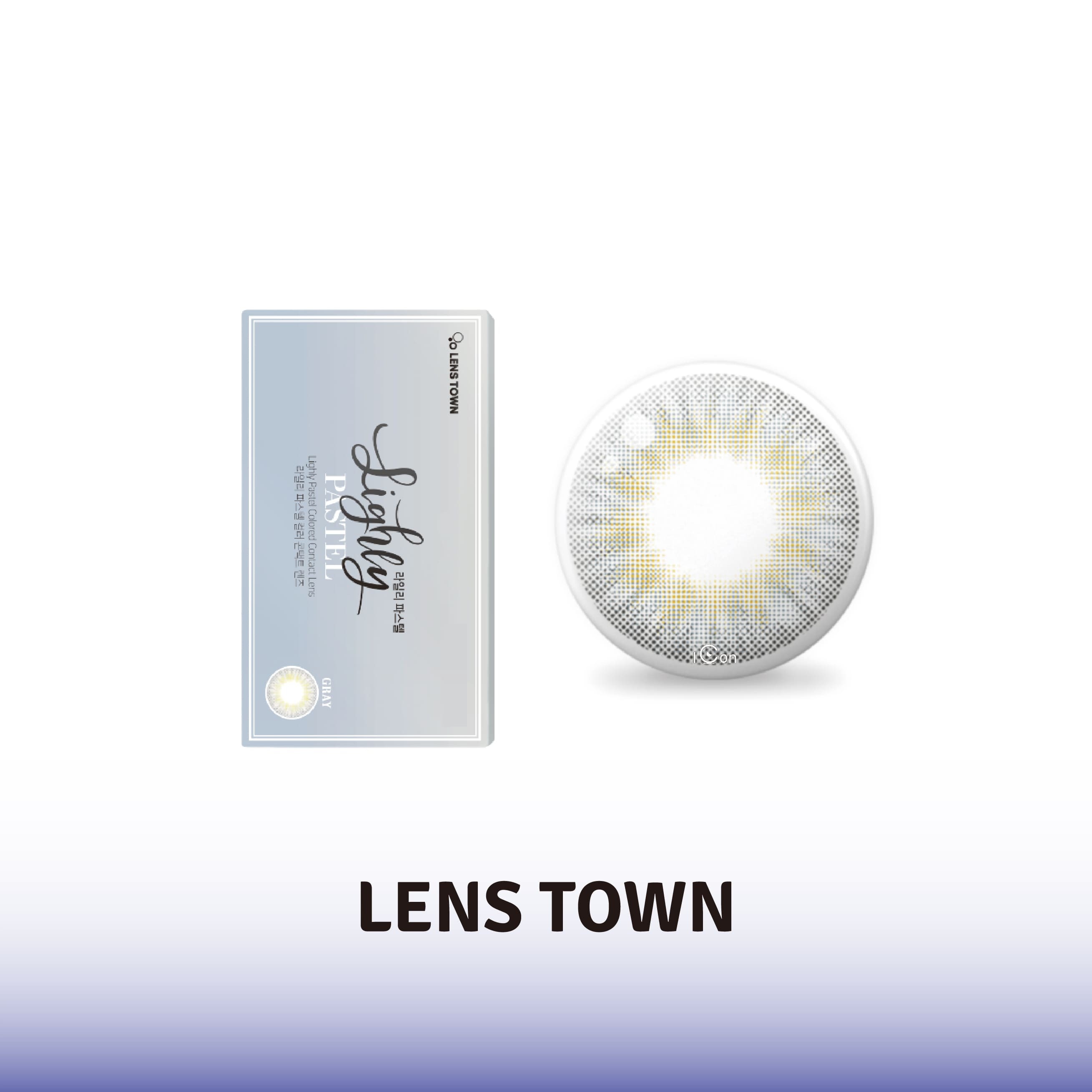 lenstown 彩色月拋佩西朵湮灰 (1片）