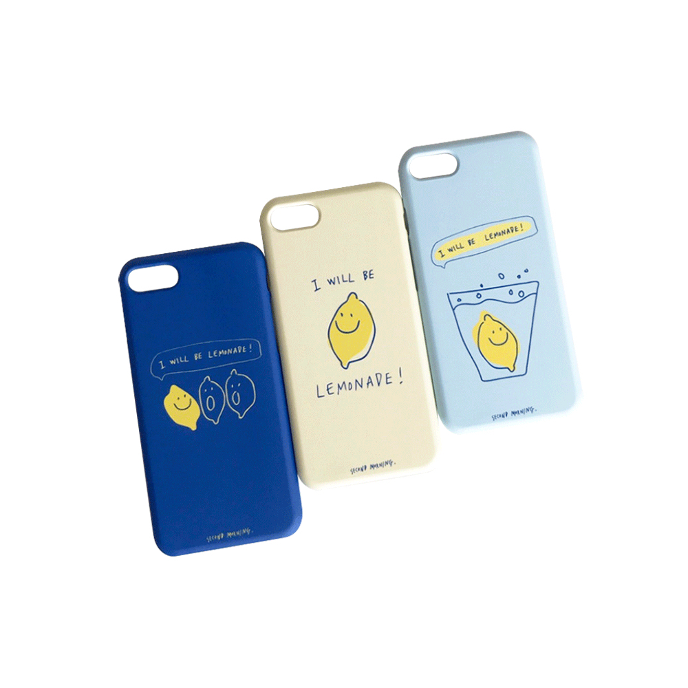 SECOND MORNING Lemonade Hard Phone Case (3colors)