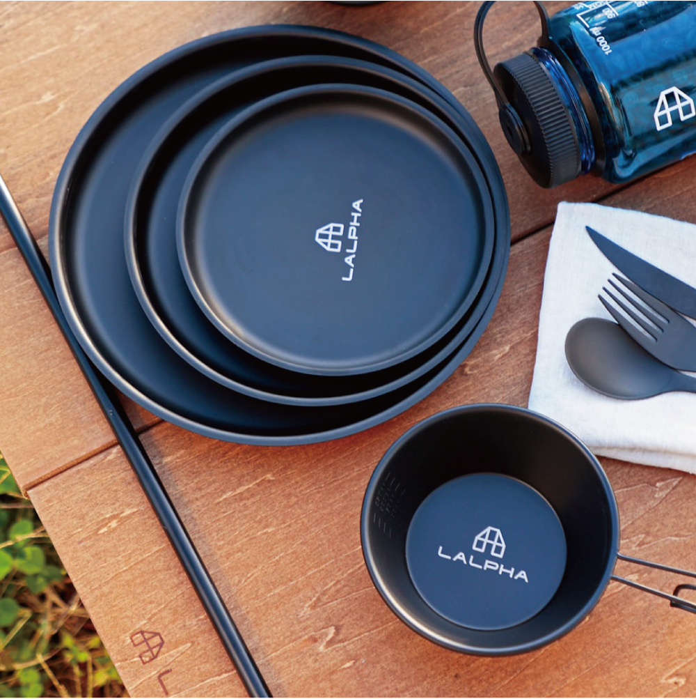 LALPHA 不鏽鋼黑色餐盤三件組｜made in 燕三條