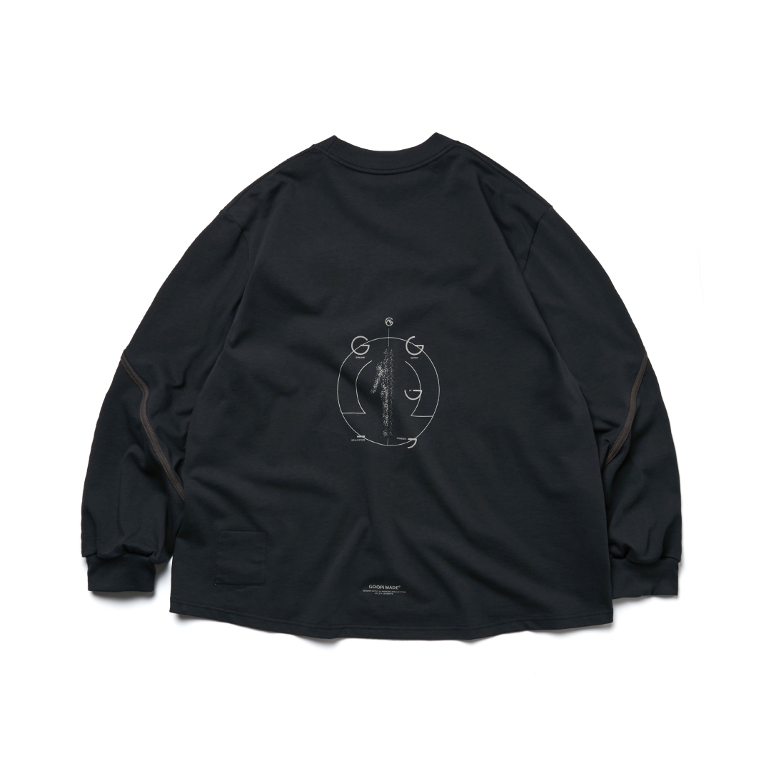 GOOPiMADE® 22AW VI-G03T “Human-G” L/S Graphic Tee - Iro