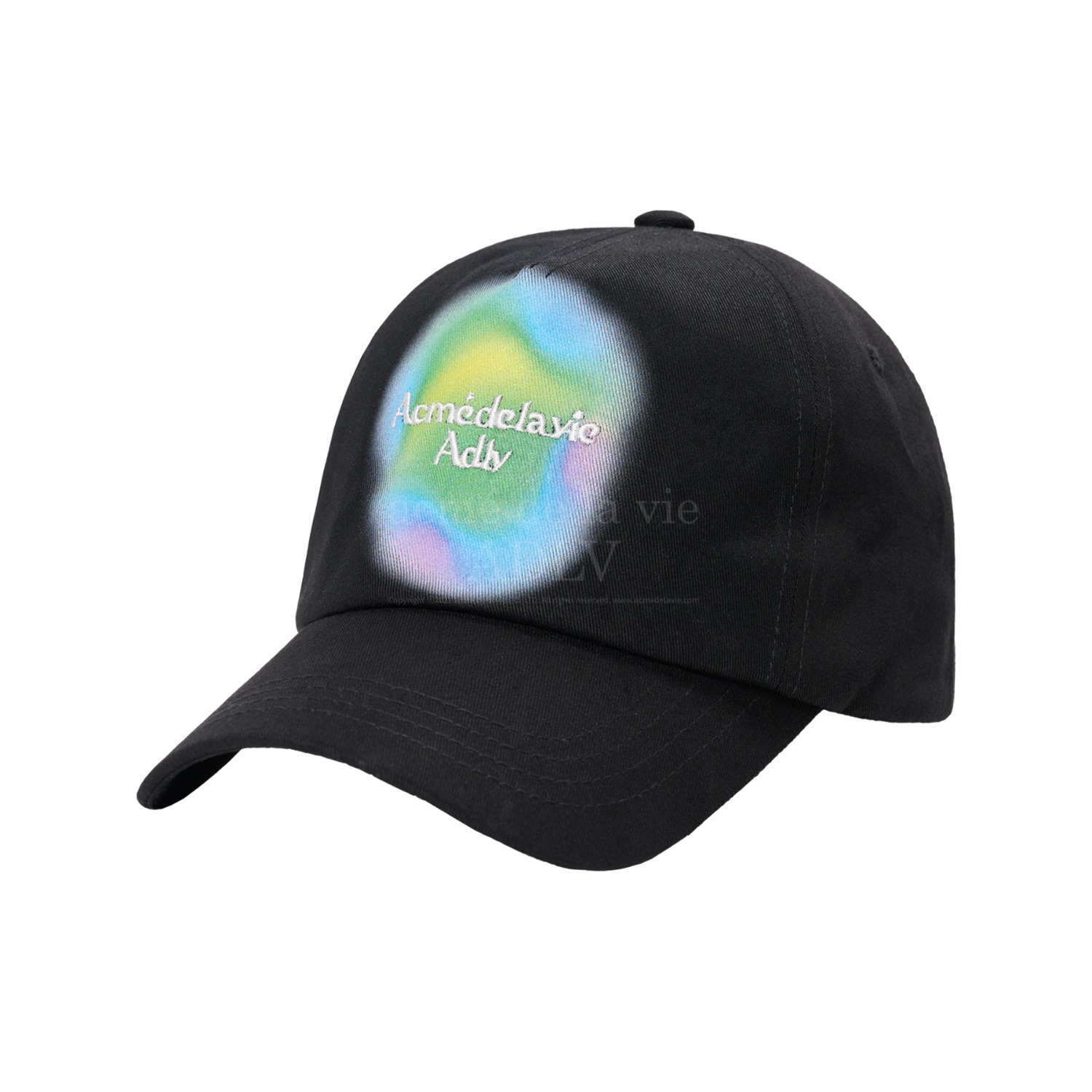acme de la vie RAINBOW GRADATION BALL CAP BLACK