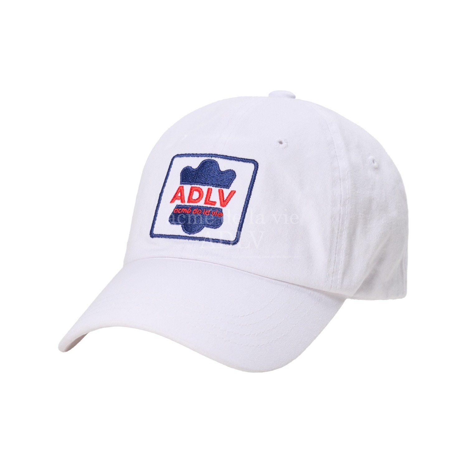 acme de la vie ADLV ROUND EMBLEM BALL CAP WHITE