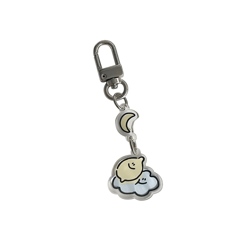 SECOND MORNING Lemony & Cloud Keyring 檸檬與雲仔鎖匙扣