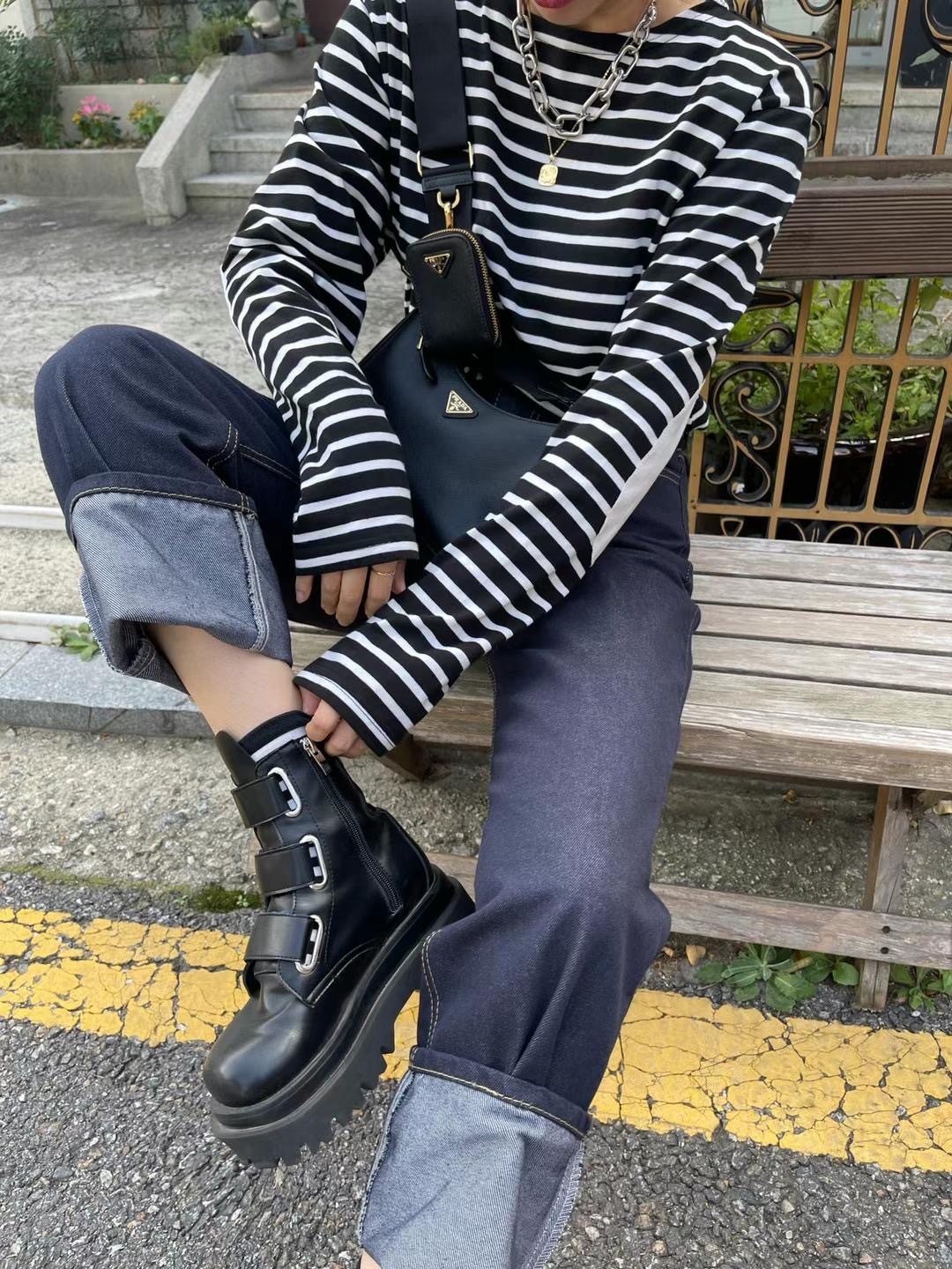Sally 間條 Patch Work Tee (3色)