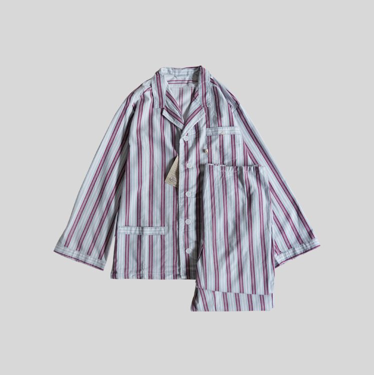 Vintage Poland Military Stripes Pajama Set