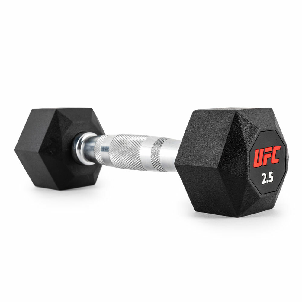 UFC 橡塑八角啞鈴 2.5kg,黑 | dyaco岱宇國際