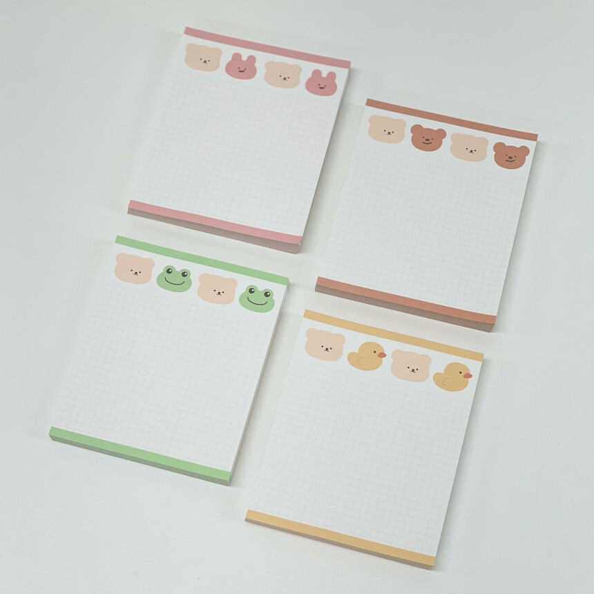 BAMTOREE STORE 4款動物公仔 checklist MEMO-PAD 備忘錄 (100 sheet