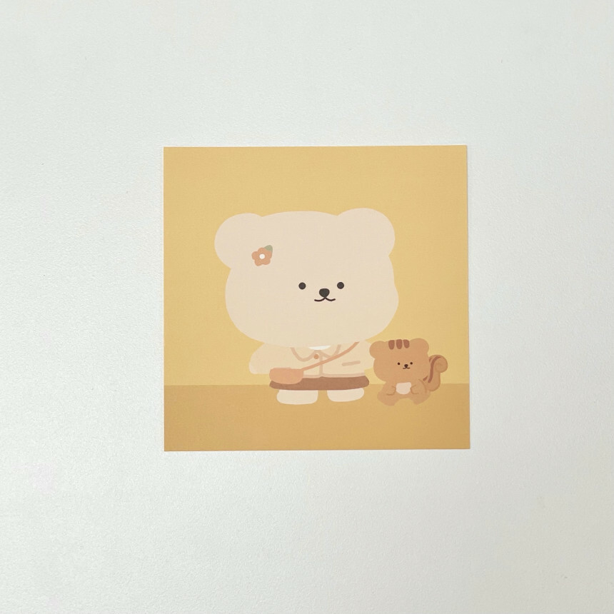 BAMTOREE STORE Squirrel Bear Postcard 松鼠小熊 明信片