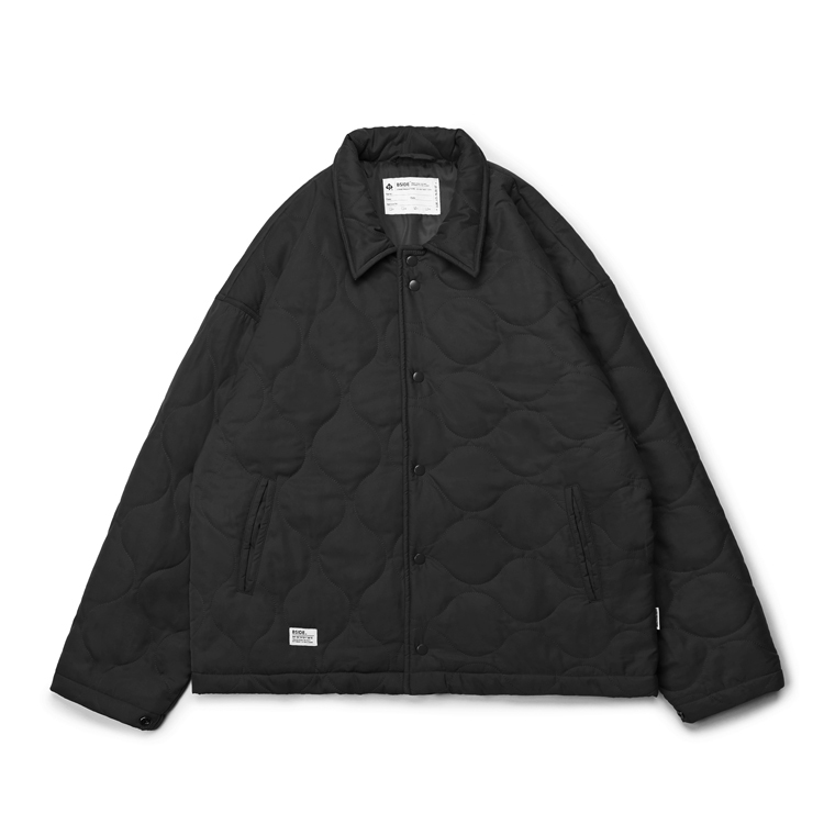 B-SIDE QUILTED COACH JACKET Black