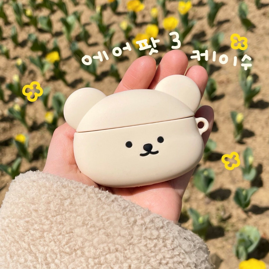 BAMTOREE STORE Bear Face AirPods 3 Case 大頭小熊耳機殼