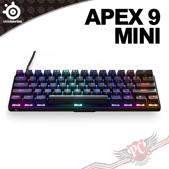 PC PARTY 賽睿 SteelSeries APEX 9 MINI 英文 遊戲鍵盤