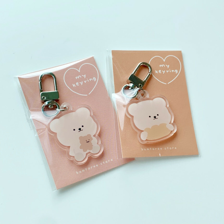 BAMTOREE STORE Cookie Bear / Bread Bear Keyring 面包小熊鎖匙扣