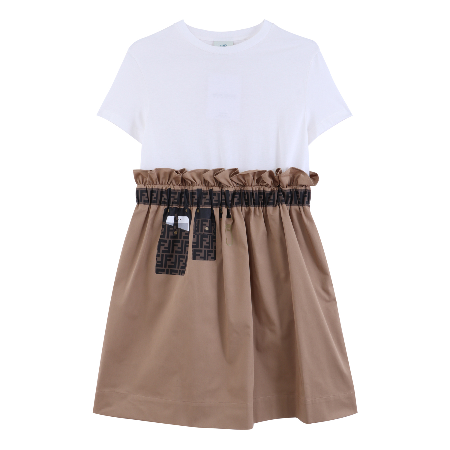 FENDI Kids FF 短袖連身裙