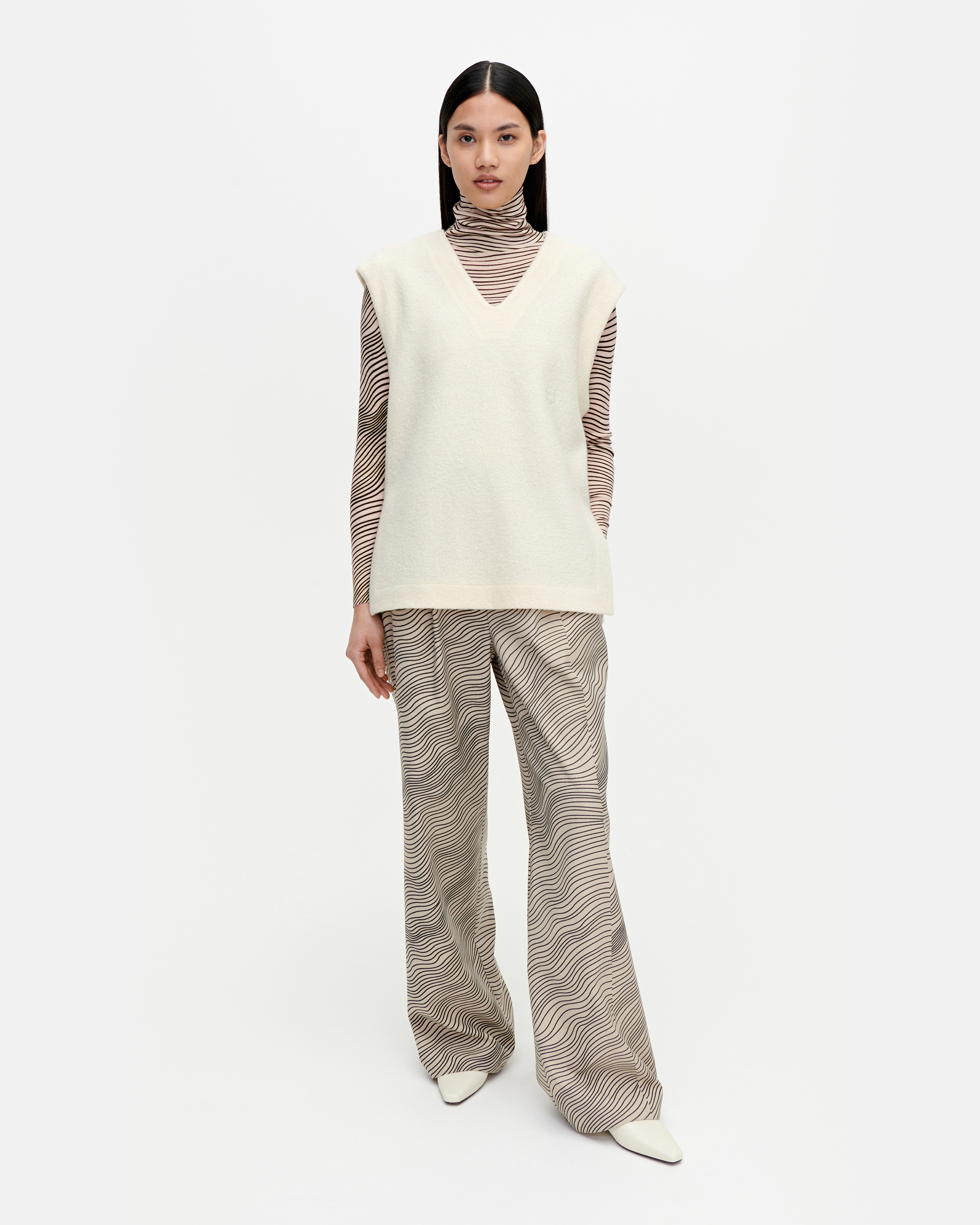 Solid Boiled Wool Vest 75cm