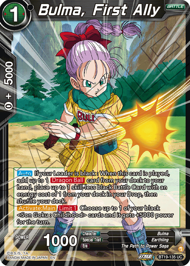BT19-135 Bulma, First Ally