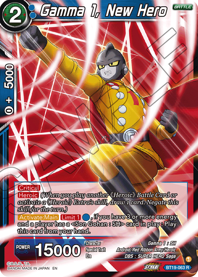 BT19-063 Gamma 1, New Hero