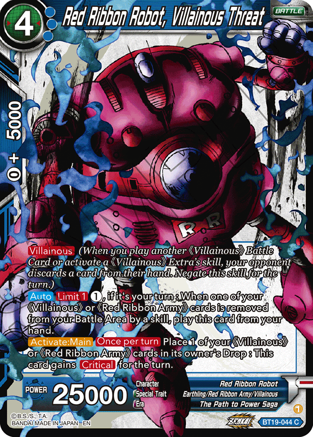 BT19-044 Red Ribbon Robot, Villainous Threat
