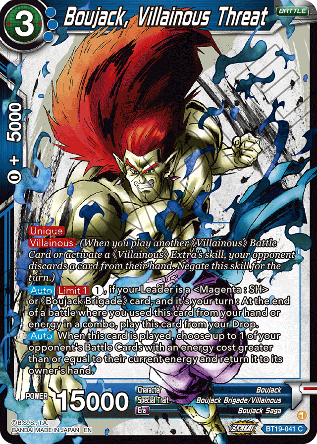 BT19-041 Boujack, Villainous Threat