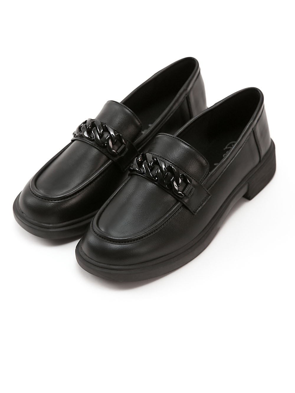 FM SHOES 烤漆釦環樂福鞋 黑