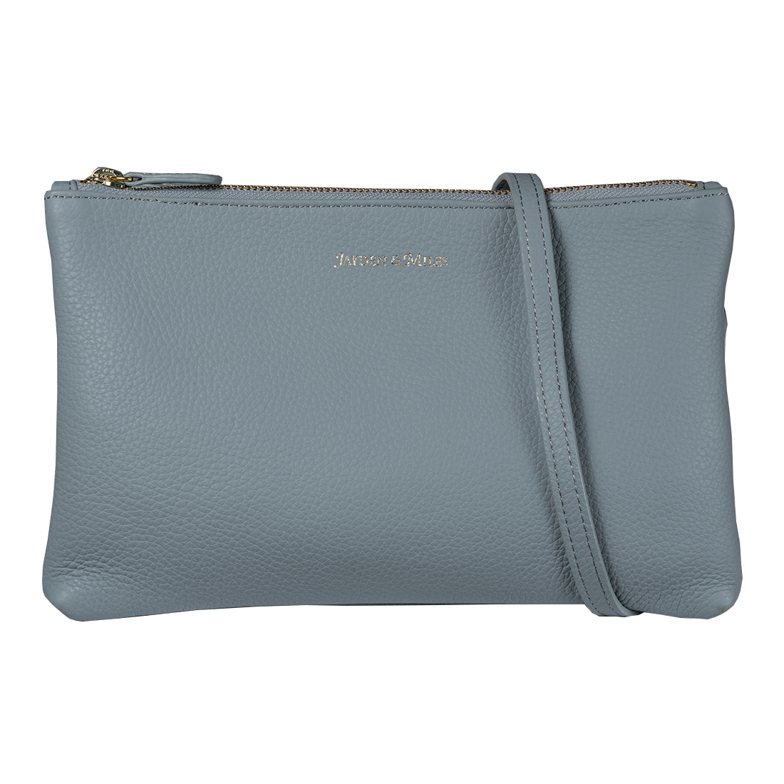 Double Zip Crossbody Bag (Blue)