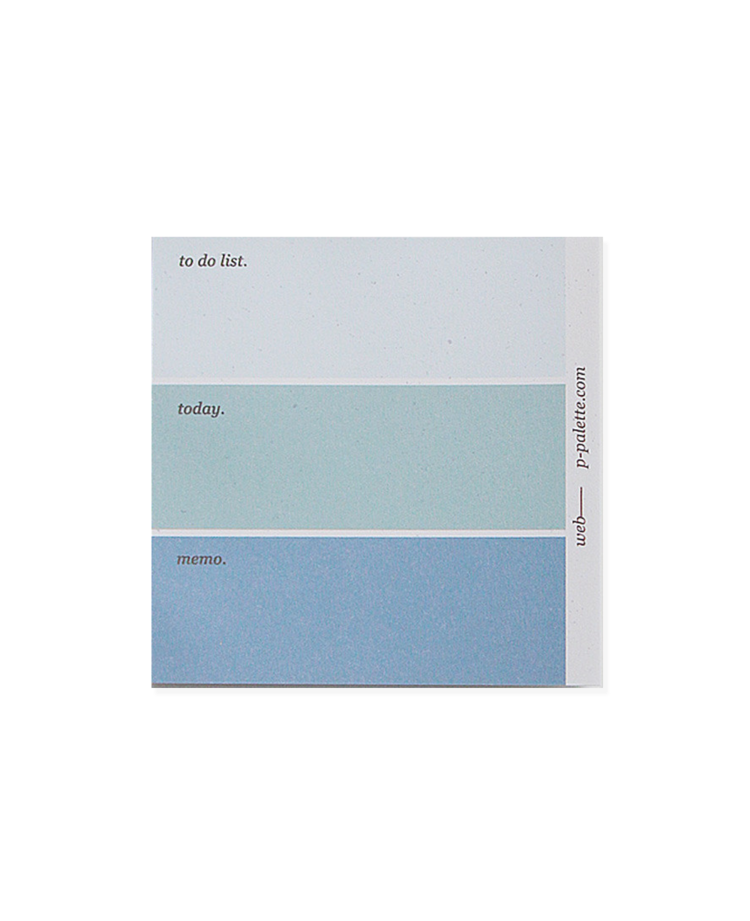 P.PALETTE Color Memo Pad - Blue 便條本