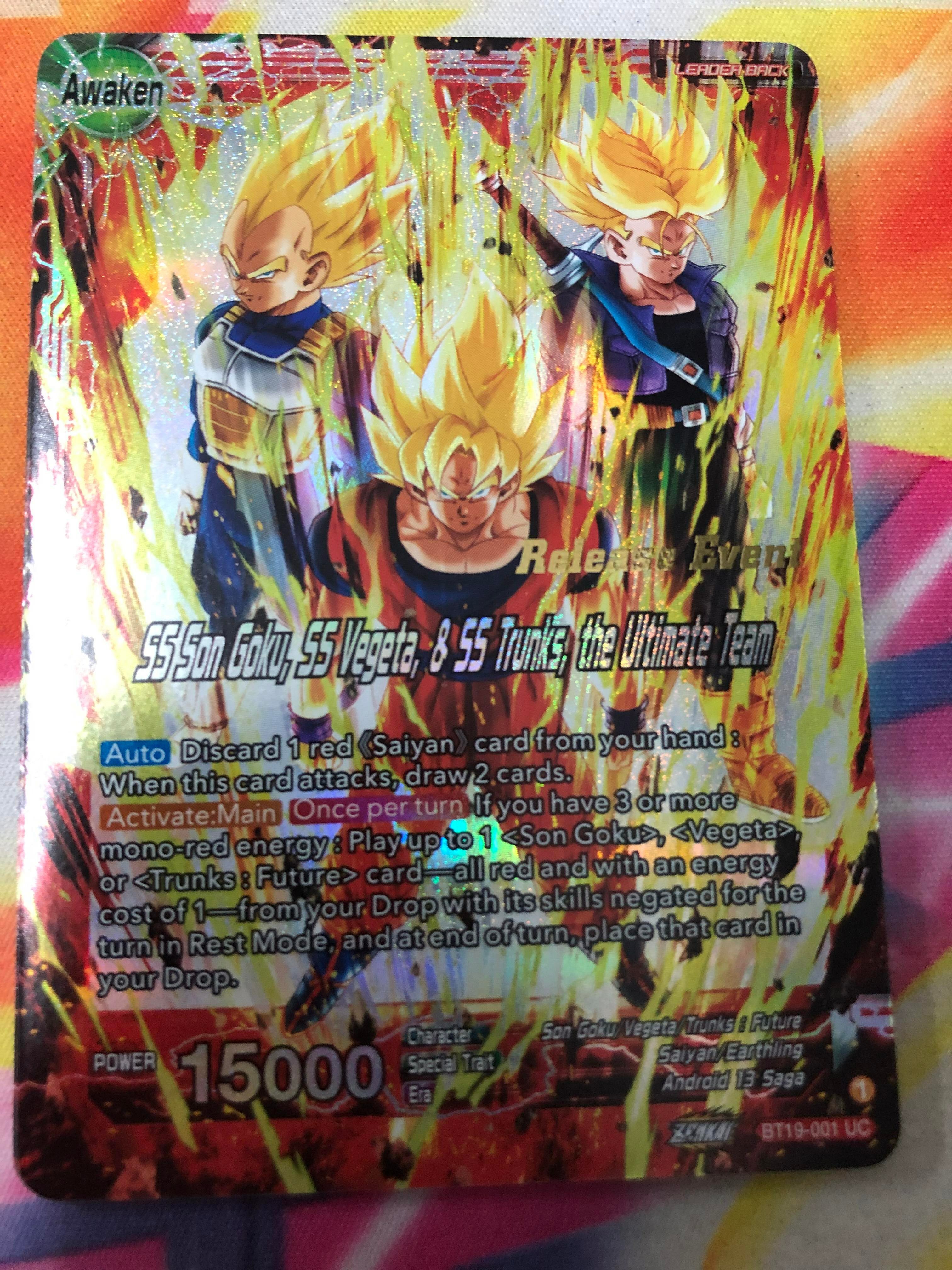 (Release Event)BT19-001 Son Goku & Vegeta & Trunks // S
