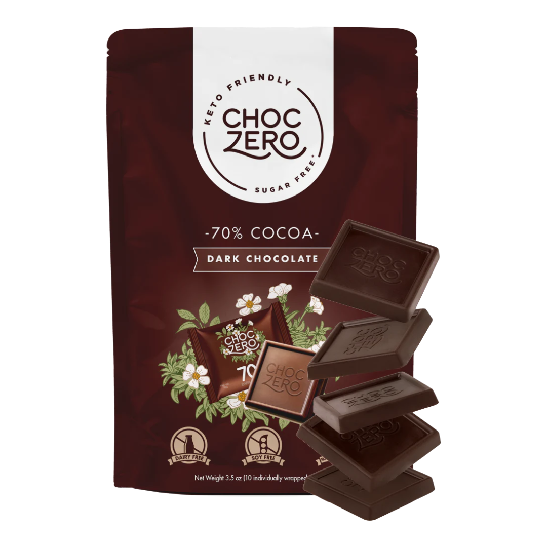 Choczero 70% 無糖黑朱古力塊 (10塊)