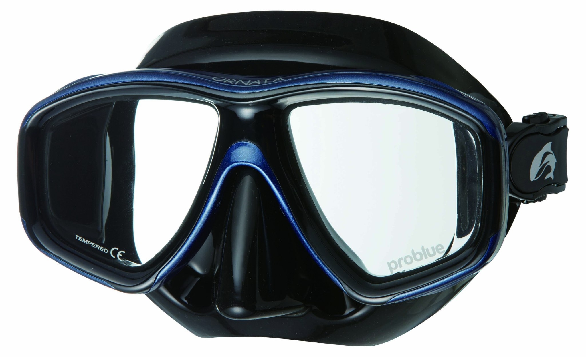 problue - MS-252B｜Ornata專業型 黑矽膠雙面鏡