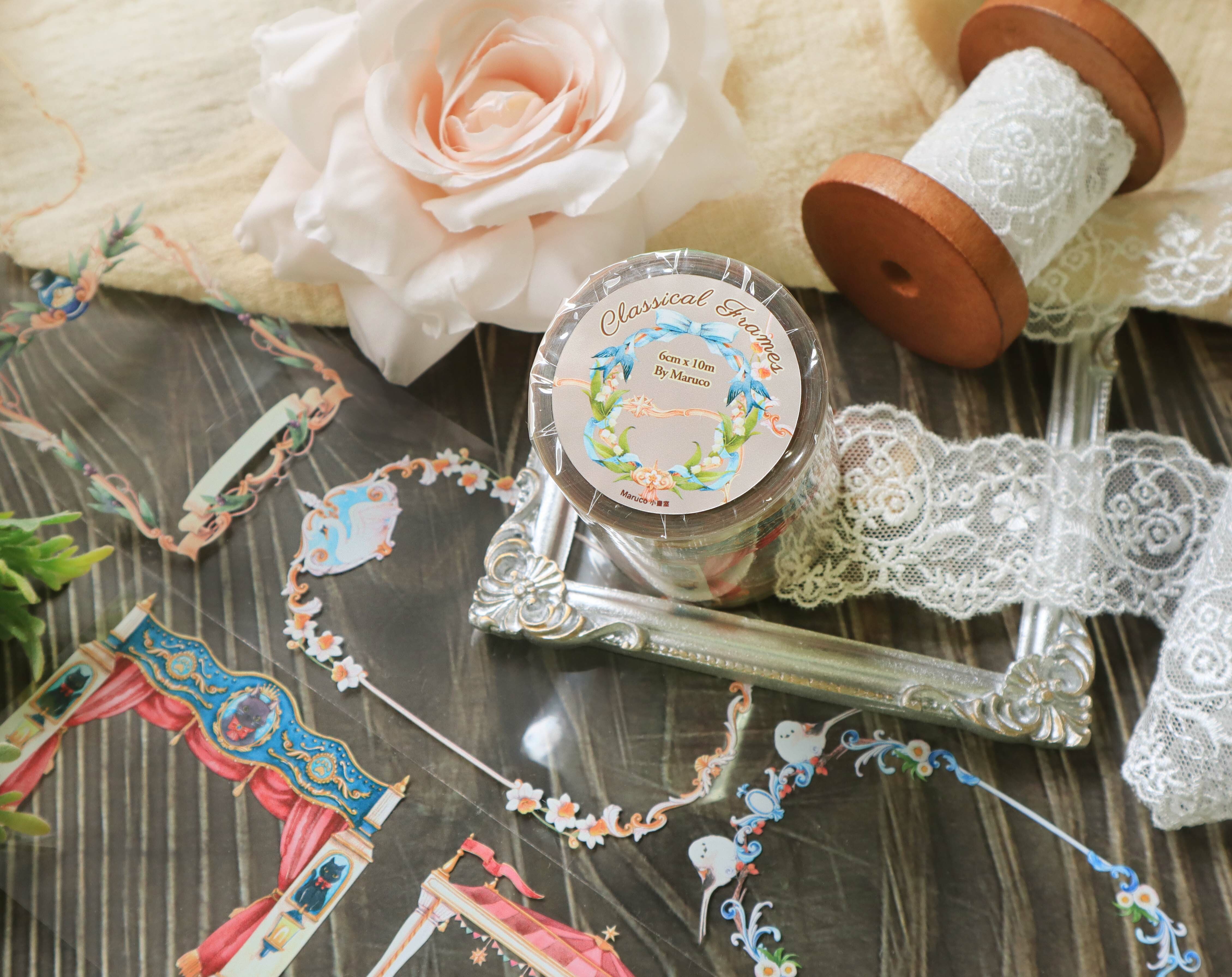 Maruco．小畫室｜古典框框 PET 膠帶