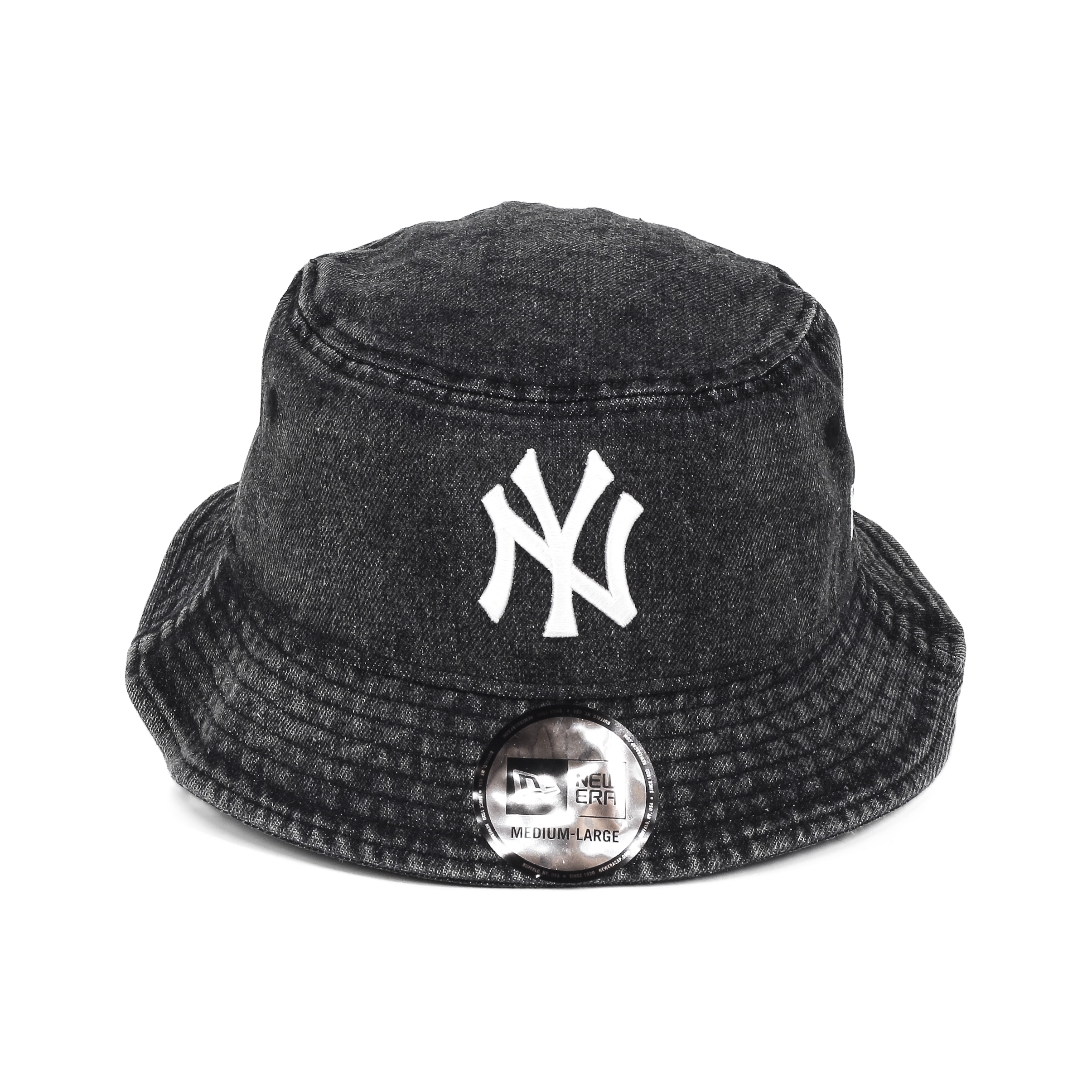 New Era - NY Snow Washed Bucket Hat Black Denim