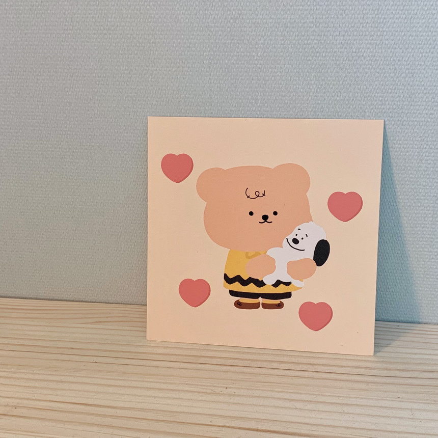 BAMTOREE STORE Charlie Snoopy Postcard 小熊明信片