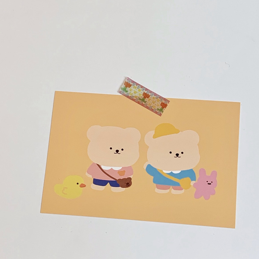 BAMTOREE STORE Child Friends Postcard 幼稚園小熊 明信片