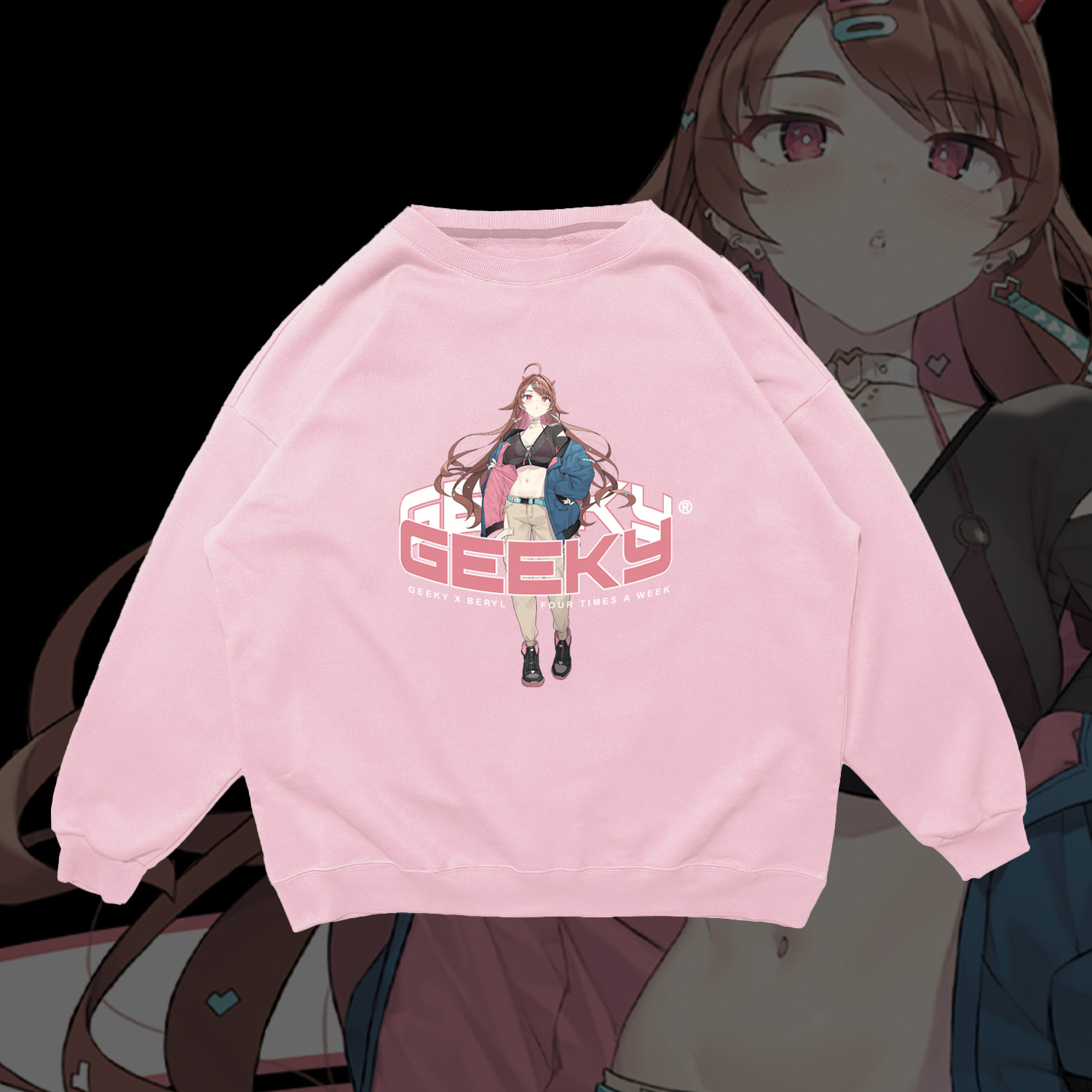 GEEKY x 貝莉莓日常大學T-粉