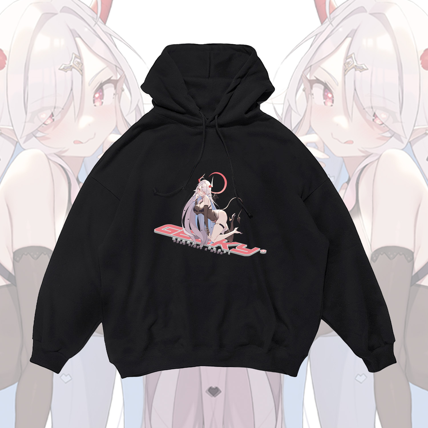 GEEKY x 貝莉莓魅魔進化帽T-黑