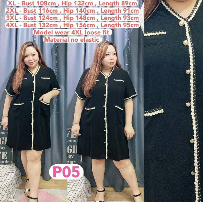 P05 - Pre-order ChanxL Fashion Style Dress *Bust 100 to