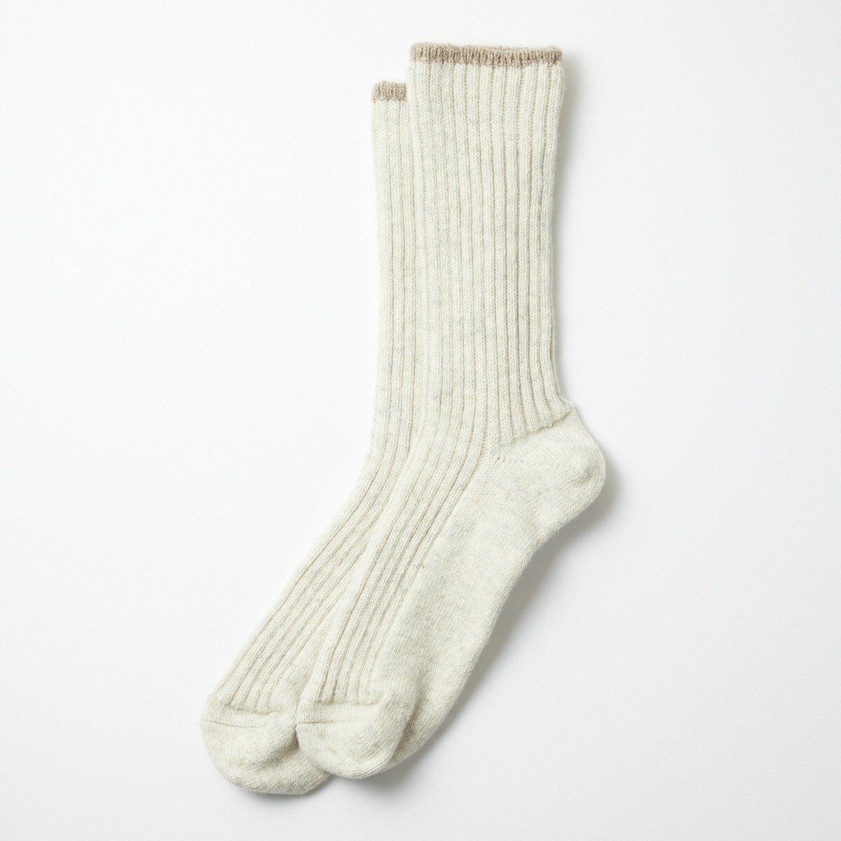 ROTOTO - RECYCLE W/PL RIBBED CREW SOCKS / 2COLORS
