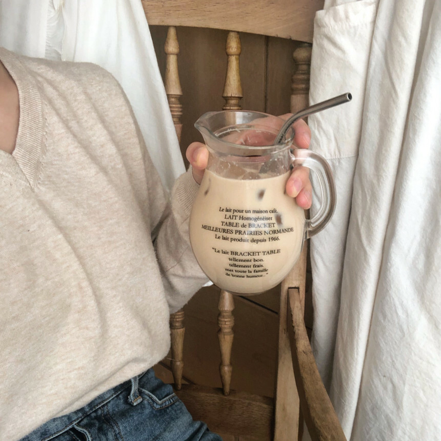 BRACKET TABLE 1966 Lettering Glass Jug Cup 復古文青 玻璃杯