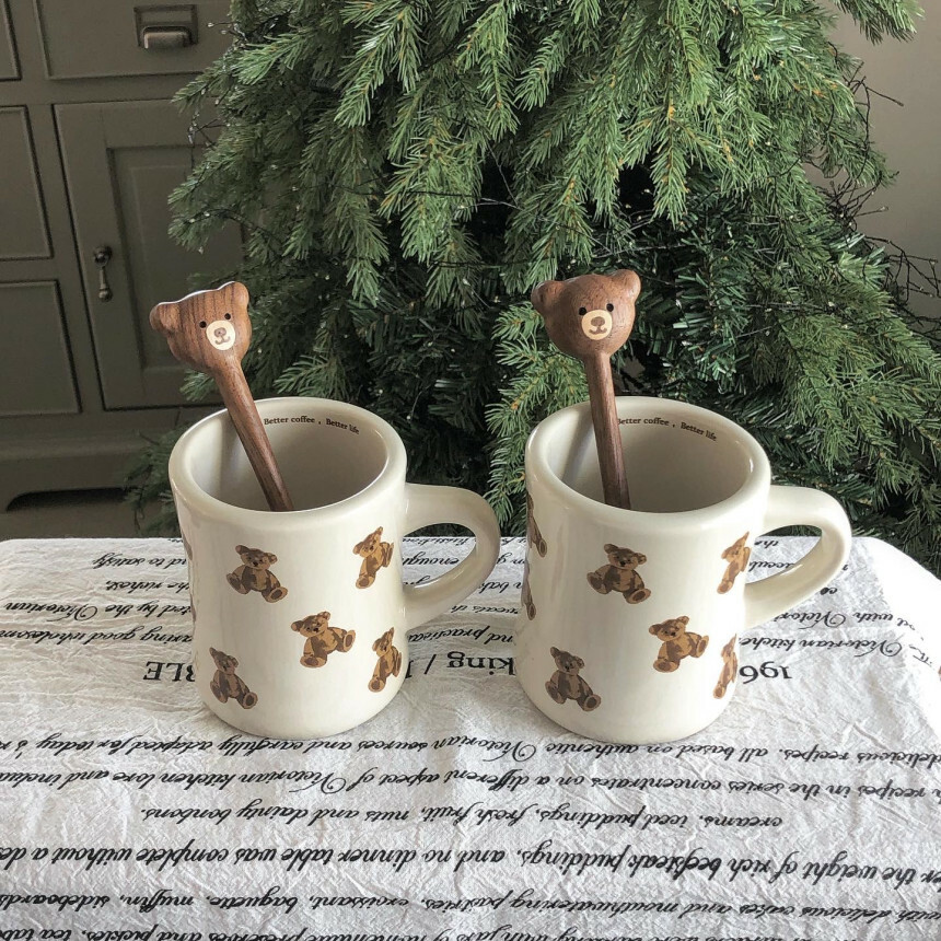 BRACKET TABLE Teddy Bear Mug Cup 小熊陶瓷杯
