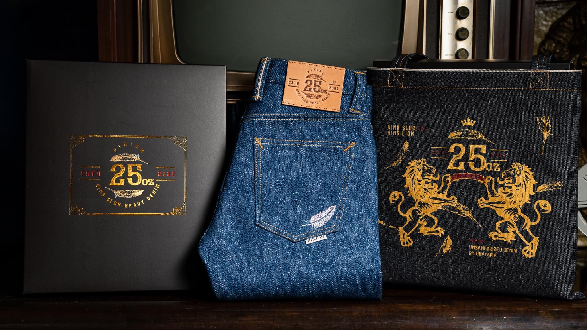 25oz King of Slub Natural Organic Indigo. ( ผ้า unsan