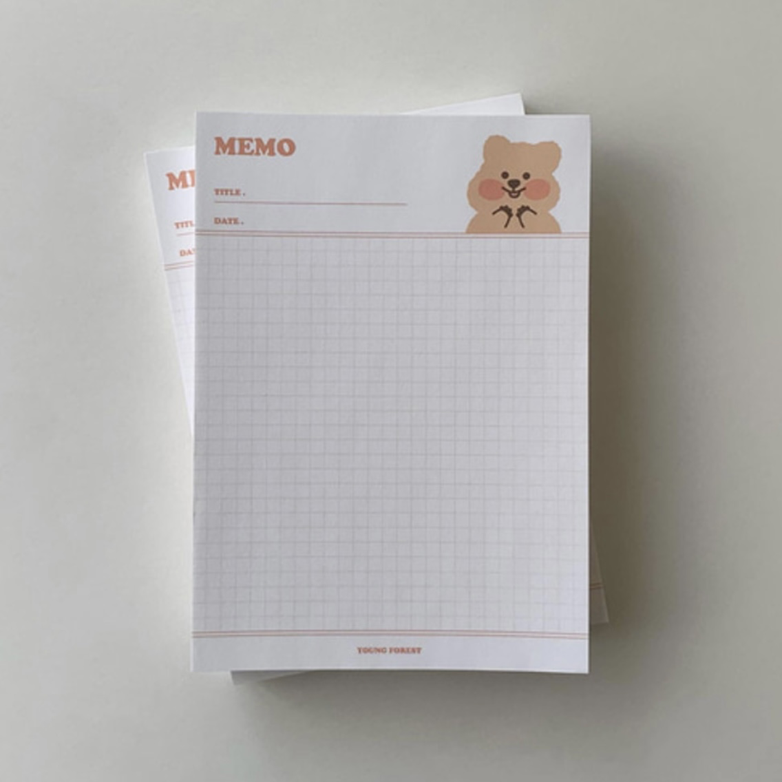 YOUNG FOREST Baby Quokka Mono Memo Pad 短尾鼠便條本