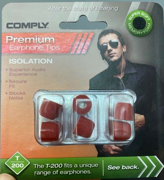 Comply Isolation T200 入耳式記憶耳綿 (3 Pairs)