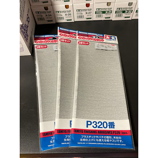 田宮 TAMIYA 87094 模型專用水砂紙 (P320番) 3張入