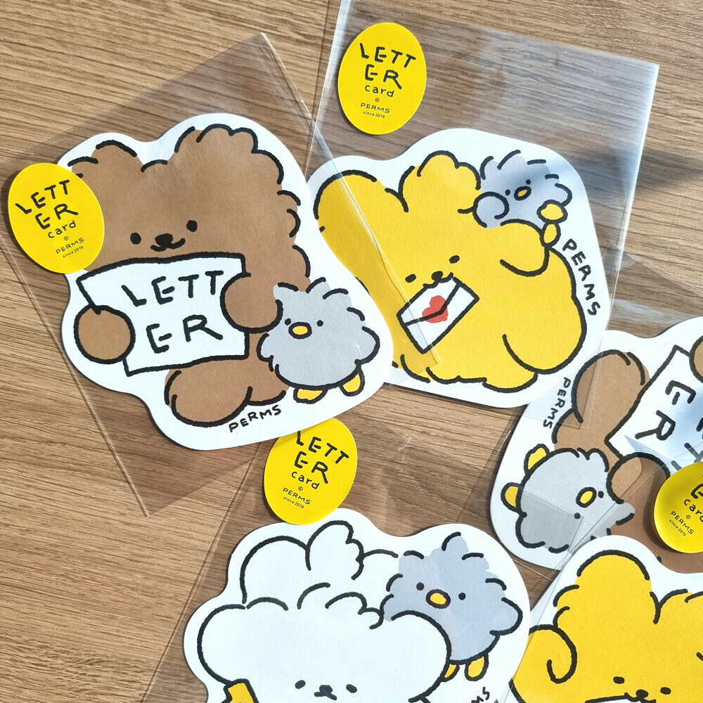 PERMS LETTER Bear Shape Postcard 熊仔造型 明信片 / 心意卡 (3款)